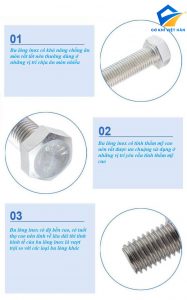 BỘ BULONG INOX M10 x 50mm